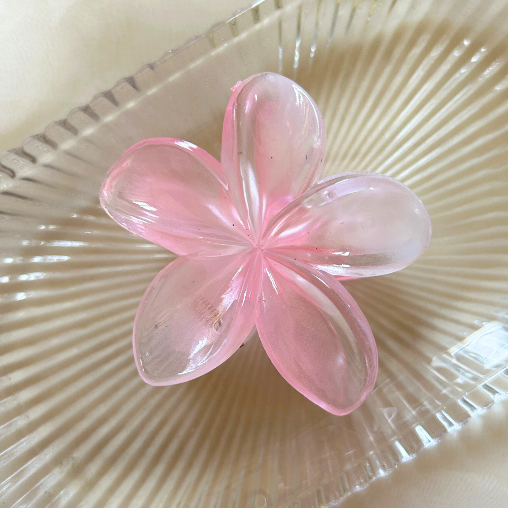 Pink flower clip store
