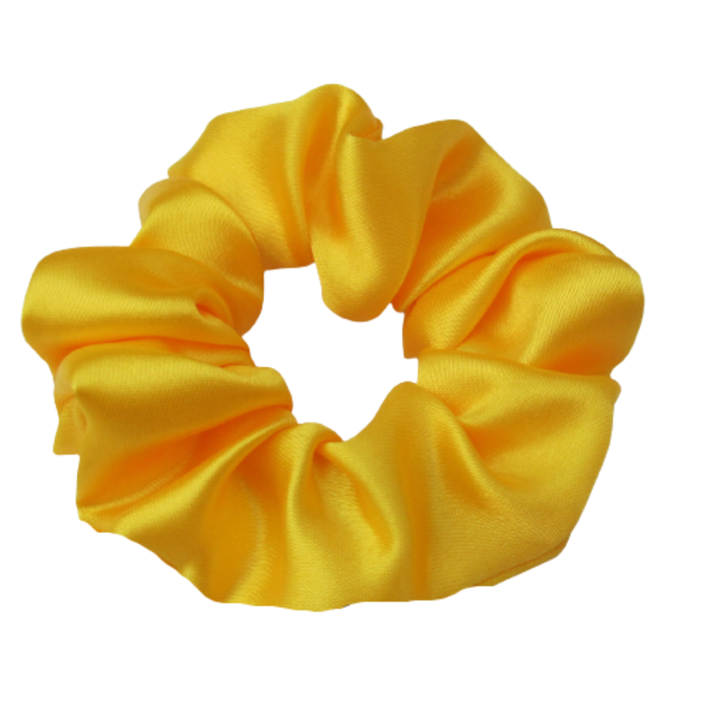 Sunshine - Bright Yellow Satin Scrunchie – Scrunchit